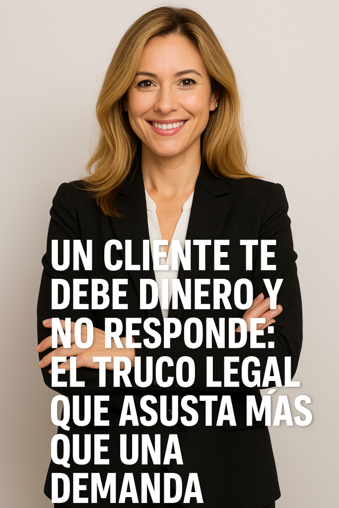Un cliente te debe dinero y no responde: el truco legal que asusta más ...